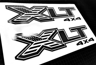 XLT 4x4 Decal Fits Bedside Ford F-150 Truck Sticker Vinyl Flag 2pcs | eBay