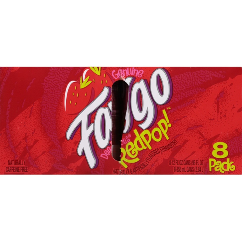 Faygo Redpop strawberry flavored soda pop. 8-pack 12-fl. oz. cans. | eBay