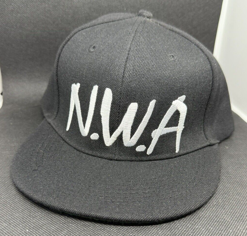 NWA plain Embroidered snapback adult Flat Bill Hat Cap Black N.W.A. new ...