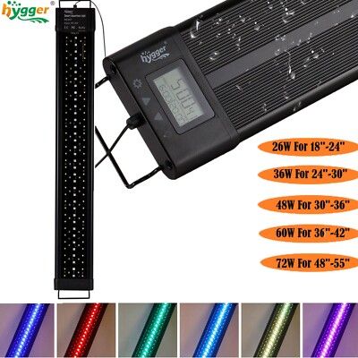 hygger Aquarium Fish Tank LED Light Over-Head Full Spectrum Plant 48 ...