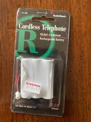 RadioShack Rechargeable 3.6V Cadmium Cordless Telephone Battery 23-298 ...