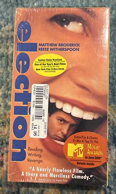 Election VHS 1999 New Sealed hype stickers Reese Witherspoon Matthew ...