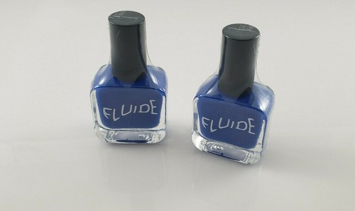 2x Fluide Nail Polish Secret Project Robot Royal Blue Shade Shiny 10 ml ...