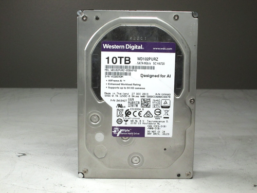 WD Western Digital Purple Surveillance 10TB 3.5 SATA HDD WD102PURZ 100% ...