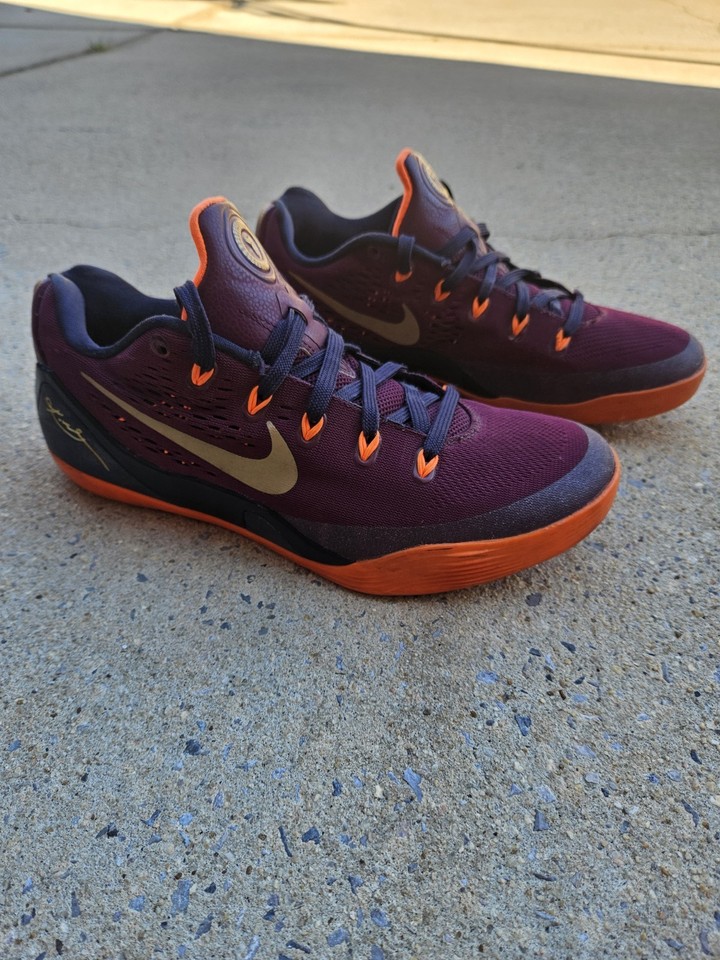 Size 9 - Nike Kobe 9 EM Low Deep Garnet Maroon Orange | eBay