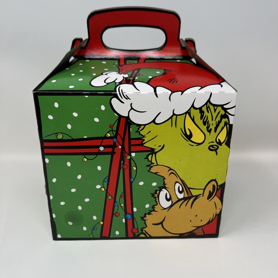 McDonald's The Grinch Meal Box Unopened Sealed Socks Grinch Salt ...