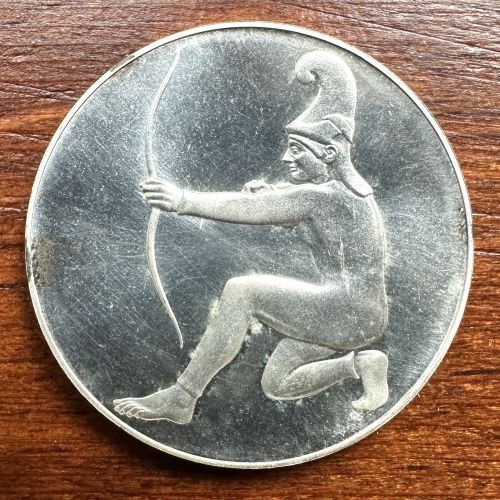1972 Munich Olympic Games Silver Medal, Archery, Given To Organizing ...