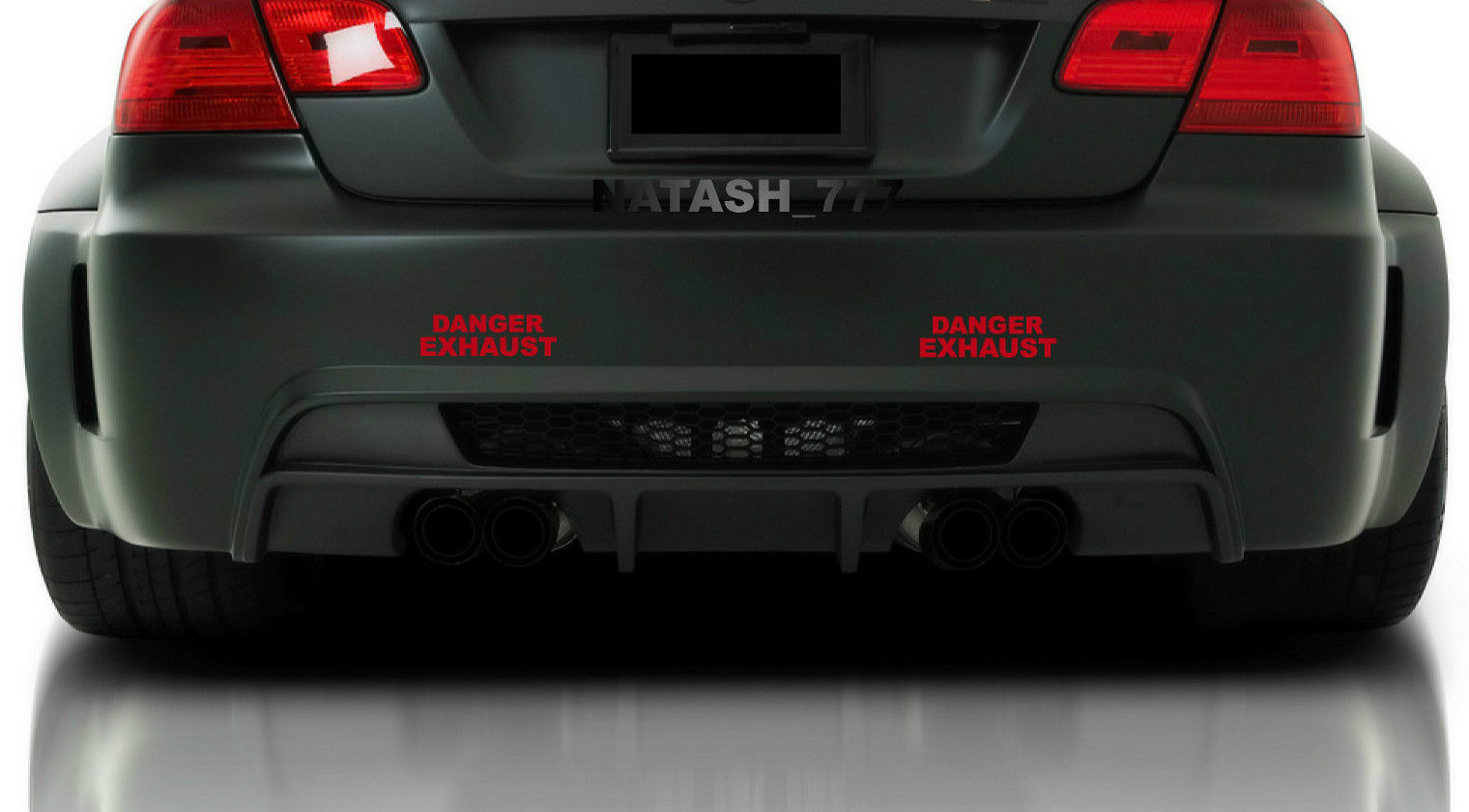 2 - DANGER EXHAUST Racing Car Vinyl Decal sticker logo RED | eBay
