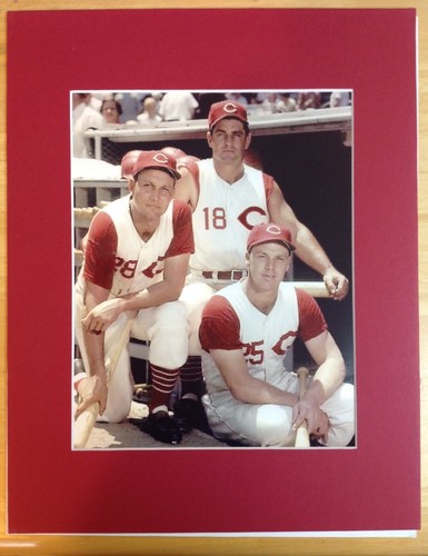 Cincinnati Reds Wally Post, Ted Kluszewski, Gus Bell Matted 8x10 photo ...