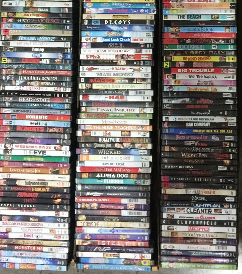 Wholesale Lot of 100 Used Assorted DVD Random Grab Bag DVDs Mostly ...