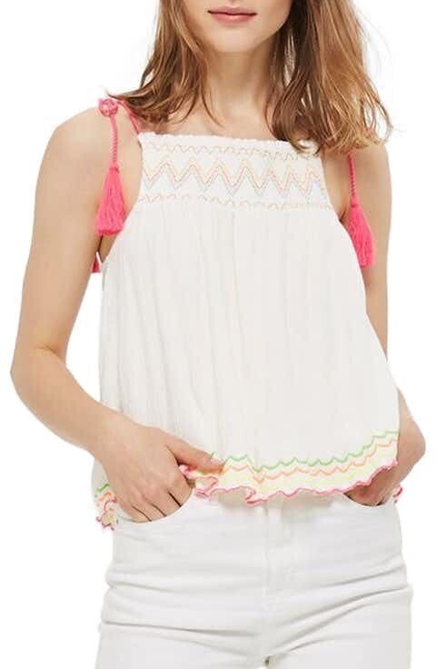 Topshop Neon Lace Blouse