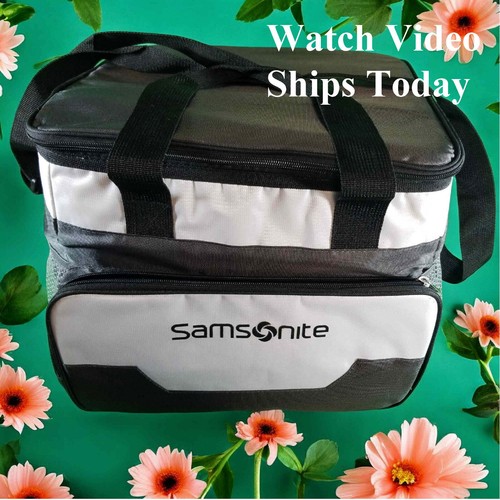 Samsonite NWT Gray & White Soft Sided 30 Can Cooler 11202 | eBay