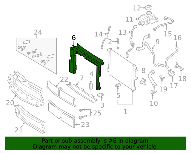 MERCEDES-BENZ A W177 RADIATOR UPPER AIR DUCT SEGMENT A1775050800 OEM ...