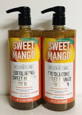 2-Pack The Spathecary ~ Sweet Mango Exfoliating Body Wash 32 fl oz Each ...