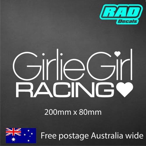 Girlie Girl Racing Die Cut Car Decal Funny Vinyl Sticker JDM Hoon Drift ...