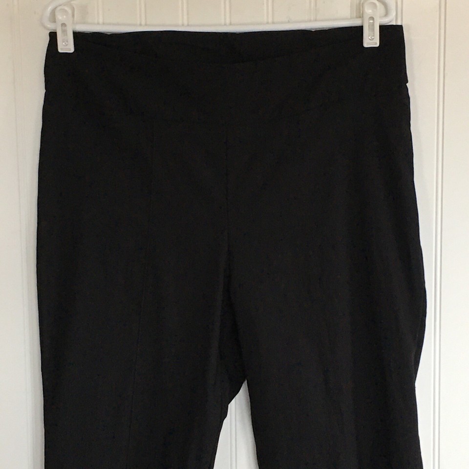Artex Fashions Pants Women's size XL Black Stretch High Low Bell Hem | eBay