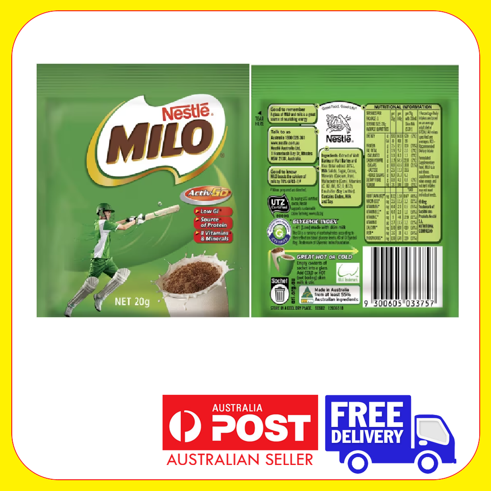 Nestle MILO small single and travel size portions 20grams x 4/9/35/100 ...