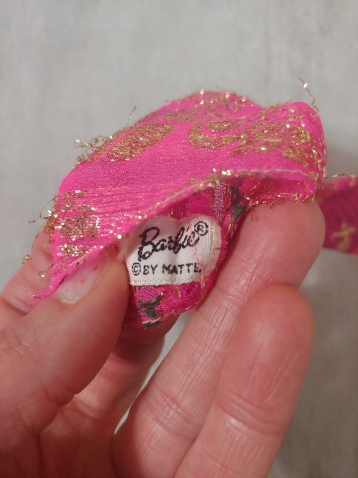 Barbie Doll Outfit Bright N Brocade #1786 Pink & Gold Metallic Outfit ...