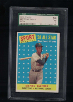 1958 TOPPS ALL-STAR #482 ERNIE BANKS HOF SGC 7 NM 84 | eBay