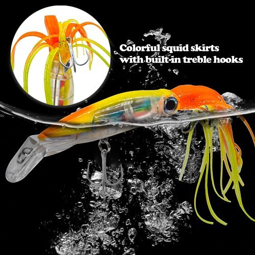 Squid Fishing Lures Set, Fishing Squid Lures Soft Luminous, A-Squid ...