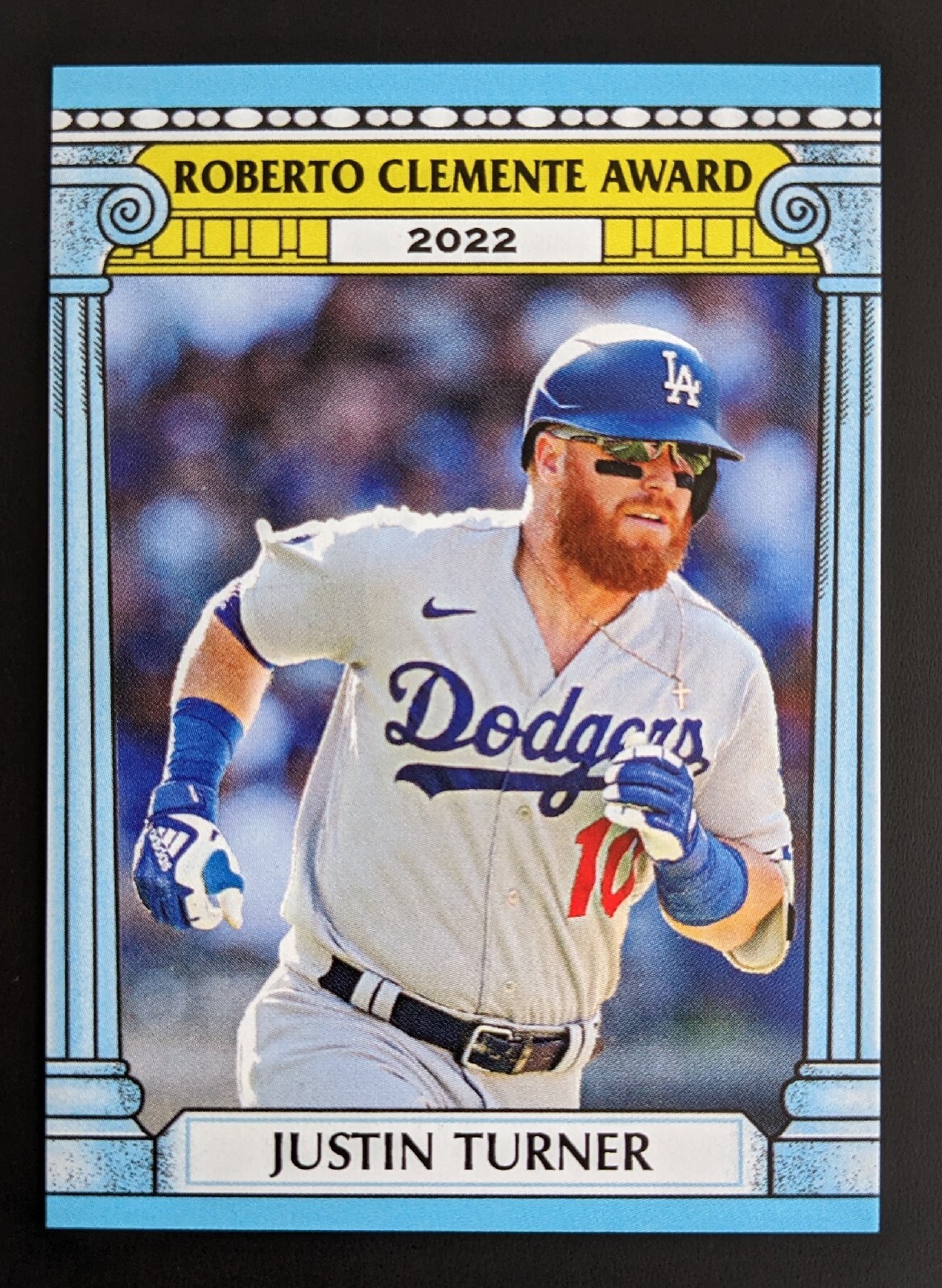 Justin Turner 2022 Topps TBT #144 Roberto Clemente Award Dodgers Red ...