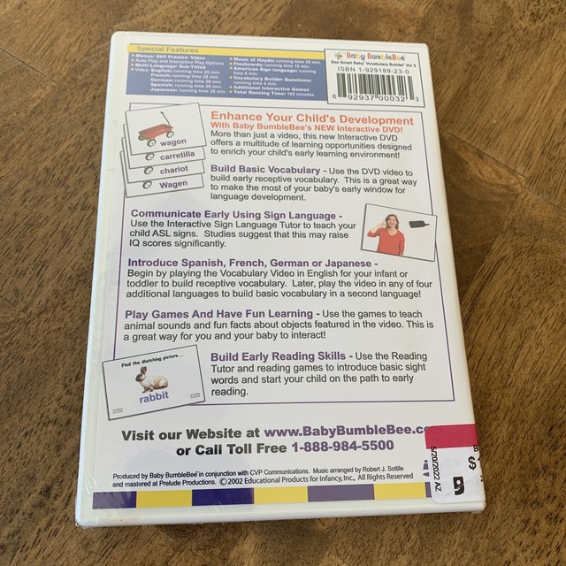Bee Smart Baby - Vocabulary Builder: Vol. 3 (DVD, 2004) for sale online ...