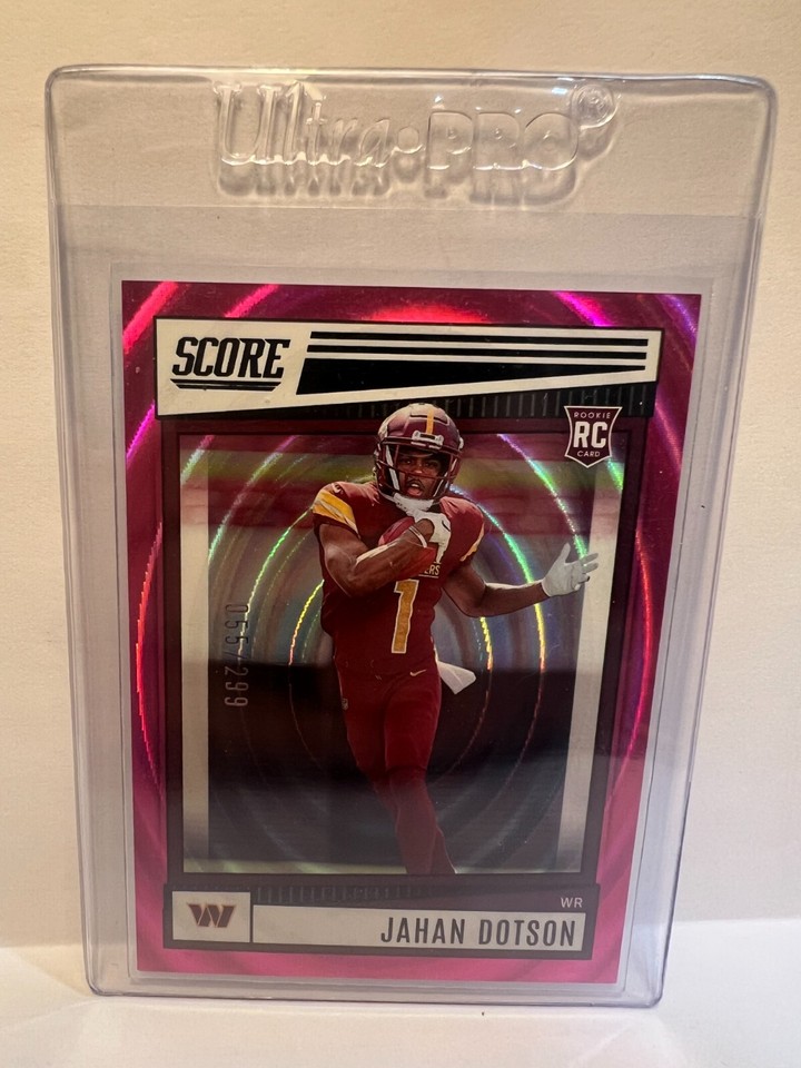 Jahan Dotson RC #rd 055/299 PINK ELLIPSE 2022 Score #381 Rookie Card | eBay