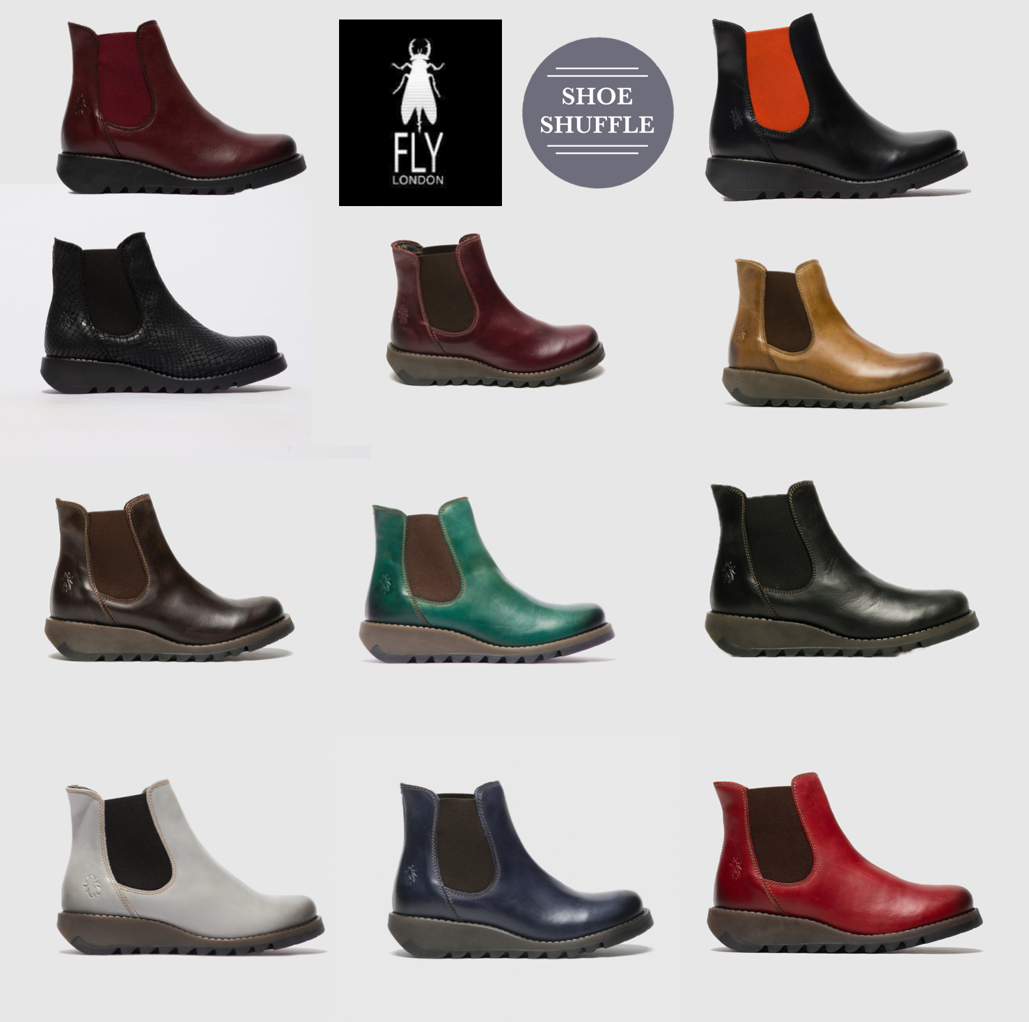 Fly London Salv Chelsea Dealer ankle boot elastic Leather Pull On TR ...