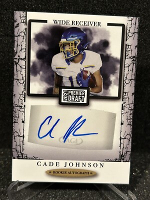 2021 Sage Premier Draft Rookie Autograph Cade Johnson Auto Card | eBay