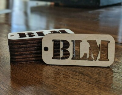8 BLM Black Lives Matter Blank Wood Cutout 2.25x1 Inch Earrings Jewelry ...