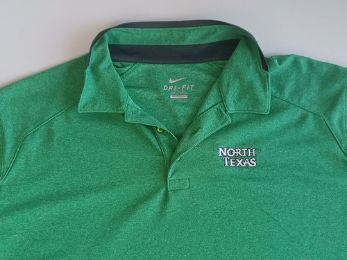 UNT NORTH TEXAS Nike Dri-Fit Polo Golf Shirt Mens Size XXL Heathered ...