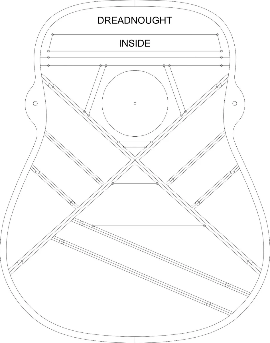 Acoustic Guitar Drawing Template
