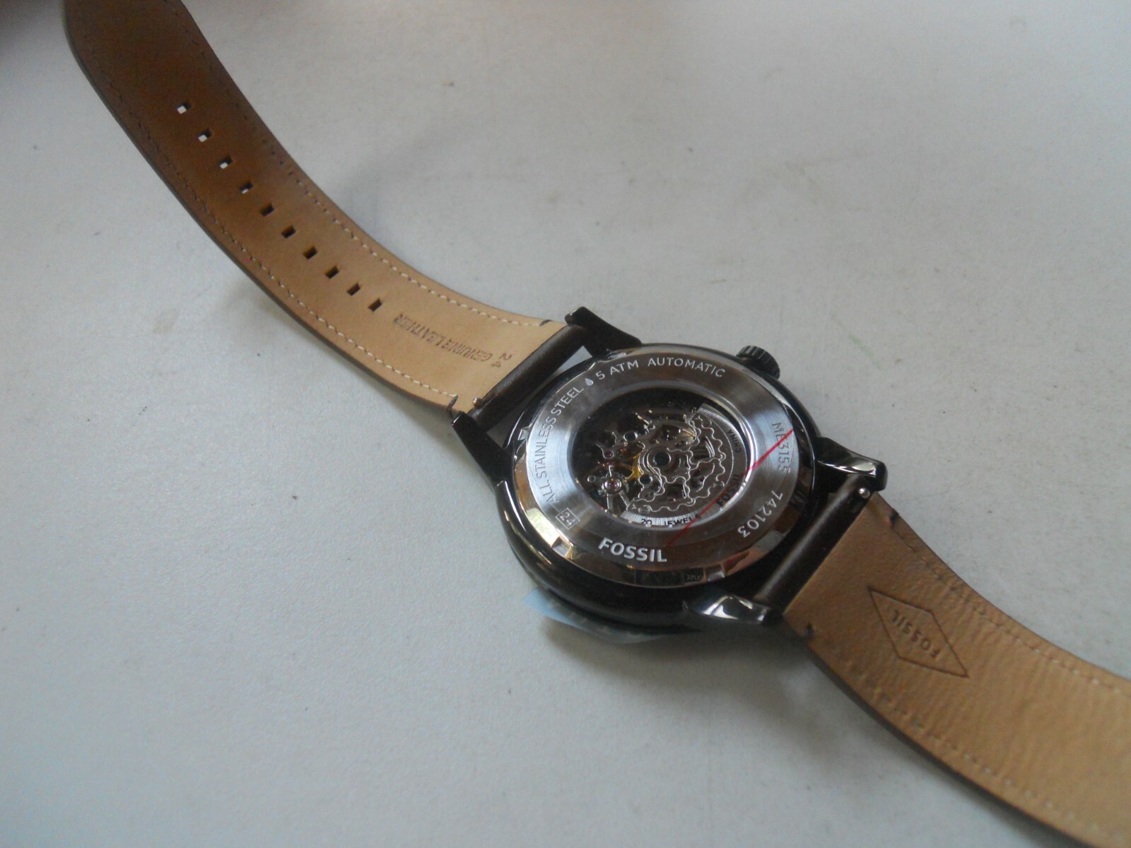 Fossil Men's Townsman ME3155 Black Leather Automatic Fashion Watch for ...