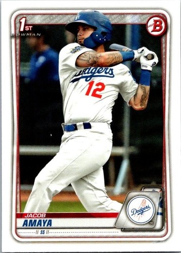 2020 1ST B0WMAN JACOB AMAJA BP-3 LOS ANGELES DODGERS free combined ...