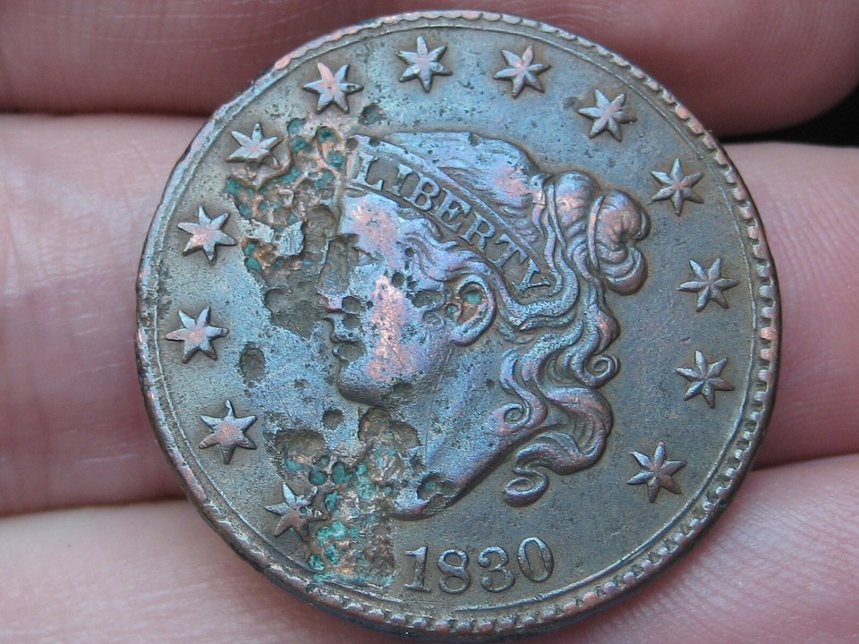 1830 Matron Head Large Cent Penny- Large Letters, XF Details | eBay