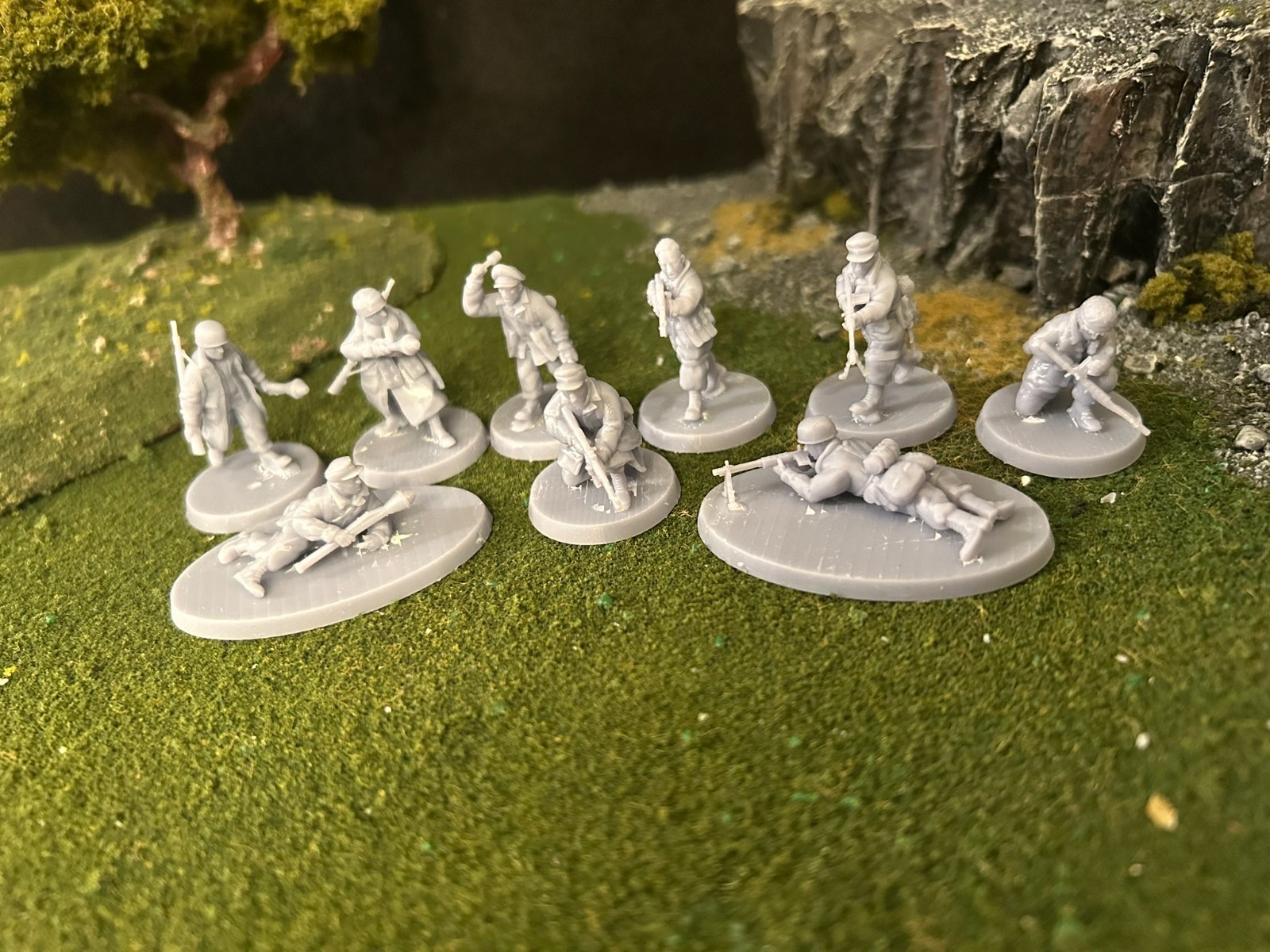 German Fallshirmjager_9 Man FJ Mixed Weapons_RKX Miniatures_28MM 1/56 ...