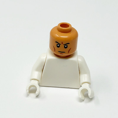 LEGO Minifigure Head Dark Orange Cheek Lines Chin Dimple Stern ...