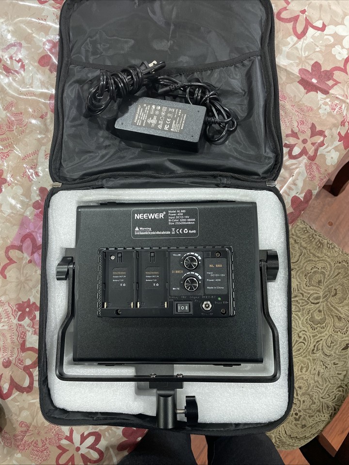 NEEWER LED-NL660 Video Light Dimmable Bi-Color LED Panel with LCD ...