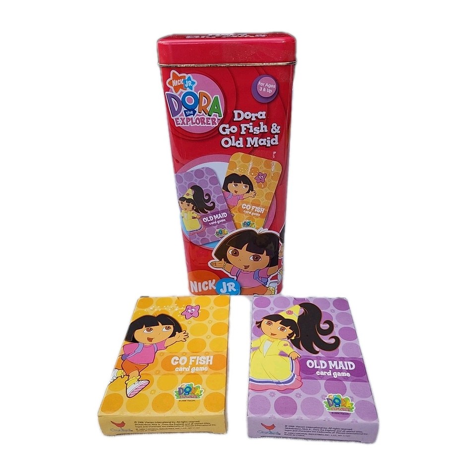VTG Dora the Explorer Old Maid & Go Fish Card Game Set Of 2 W ...