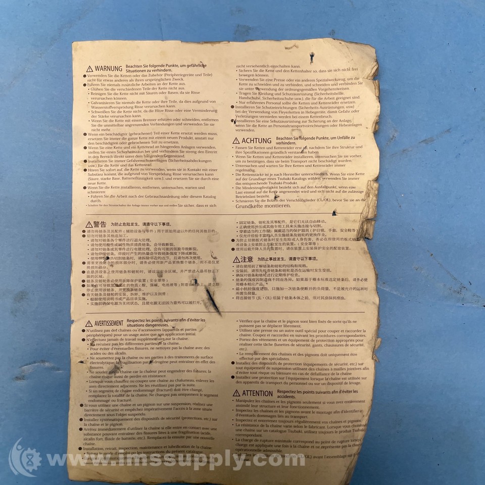 Tsubaki Chain Co. C2060HTR1L Roller Chain, 295 Total Links FNIP | eBay