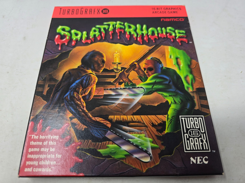 Splatterhouse Turbografx-16 TG16 Complete With Outer box CIB Tested ...