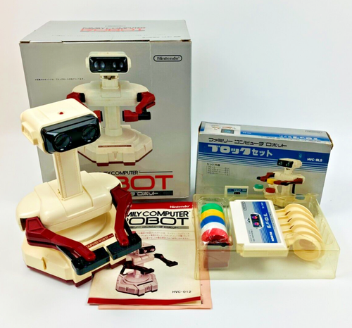 NINTENDO FAMICOM ROBOT HVC-012 Family Computer Boxed Tested BLOCK HVC ...