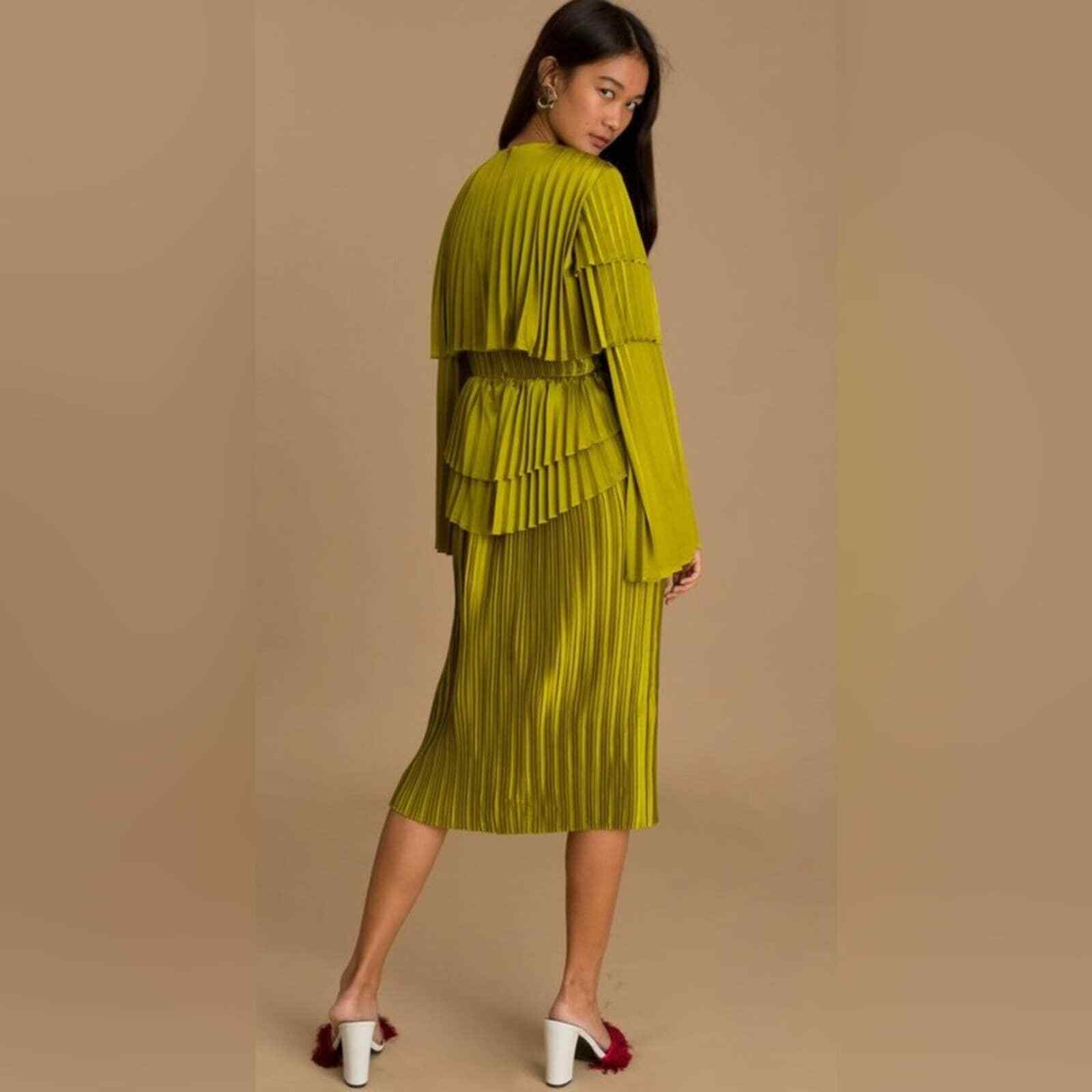 Andrea Iyamah Raffle Pleated Satin Formal Dress - Gem