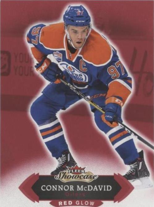 2016-17 Upper Deck Fleer Showcase - Connor McDavid #49 Red Glow for ...