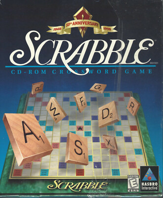 Vintage Scrabble Crossword Game PC_CD-ROM (1996)_Hasbro Interactive ...