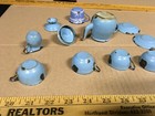 10 Piece Vintage French Blue Enamelware Child's Tea Set + extra one | eBay