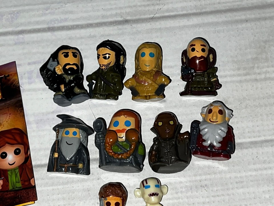 2013 The Hobbit Lot Of Chibis Tiny Figures Gandalf Bilbo Gollum Dwarves ...