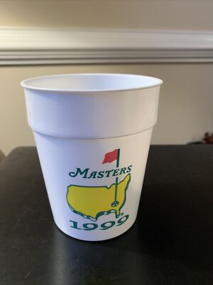 1999 Official Masters Golf Frosted Plastic Drink Cup Augusta National ...