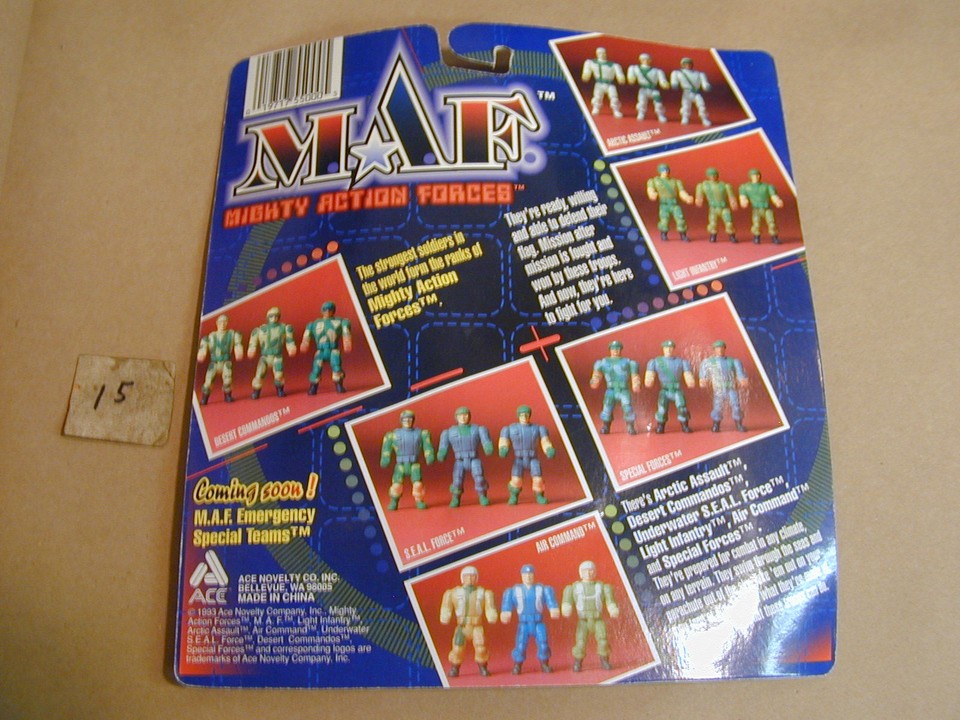 #3 Rare 1993 MAF Mighty Action Forces - Light Infantry Action Figure ...