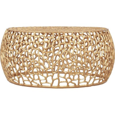 Meridian Furniture Priya Solid Gold Aluminum Coffee Table | eBay